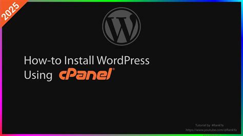 How To Install Wordpress Using Cpanel Youtube
