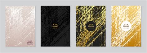커버 디자인 세트 현대 배경 그런지 텍스처 추상적 인 수직 패턴 선이 있는 기하학적 황금 무늬 브로셔의 실제 디자인 책자에 대한