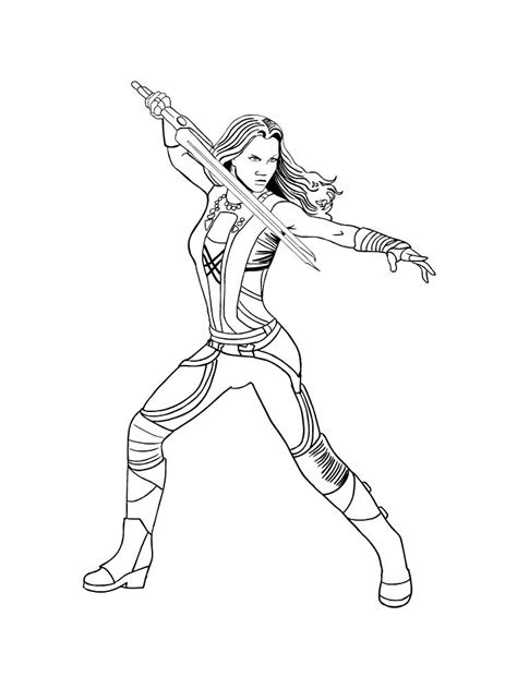 Gamora Coloring Pages