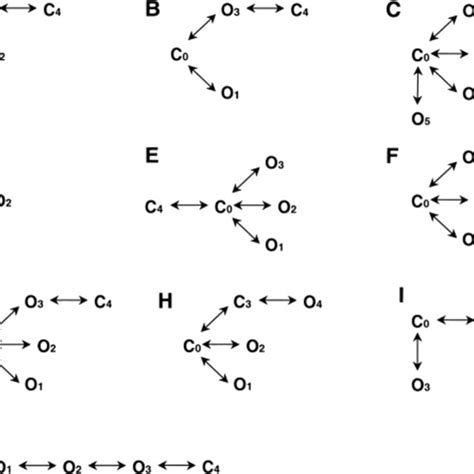 set of reaction schemes used for kinetic modeling according to a