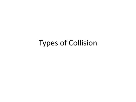 SOLUTION Types Of Collision Studypool