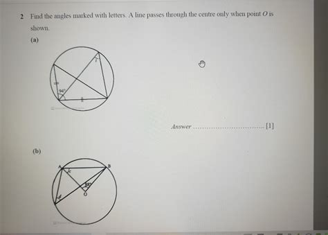 solved 2 find the angles marked with letters a line passes through