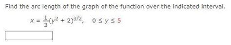 solved find the arc length of the graph of the function over