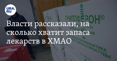 Власти рассказали на сколько хватит запаса лекарств в ХМАО