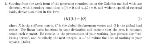 Solved Section 1 Finite Element Derivation And Validation