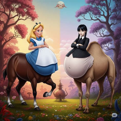 Alice And Wednesday As Centaurs By Trains99 On Deviantart