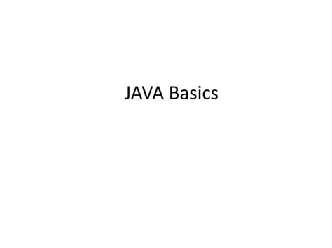 Introduction To Java Pptx Programming Languages Computing