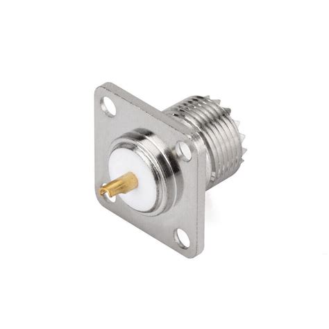 Uhf Female So239 Panel Chassis Mount Rf Coax Connector For Antennas Wi Fi Satellite Digital