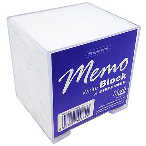 Stephens White Memo Block And Dispenser Wilko Stephens White Memo Block And Dispenser Wilko