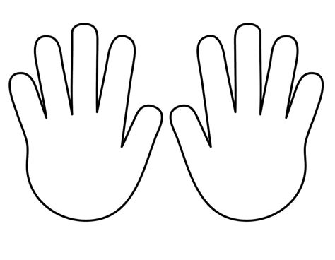 Printable Hand Outline Template Free Download And Print For You