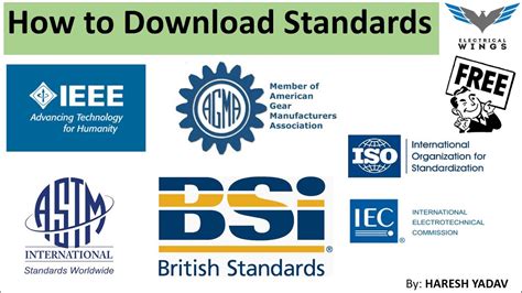 Download IEC IEEE BS ISO ASTM AGMA Standards Free Of Cost YouTube