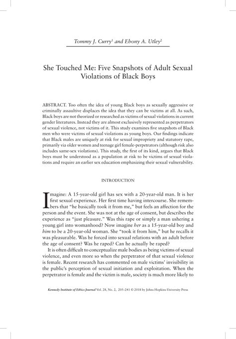 PDF She Touched Me Five Snapshots Of Adult Sexual Violations Of Black Babes