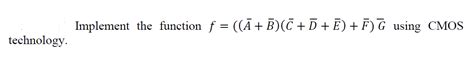 Solved Implement The Function F Ābc D Ē Ğ