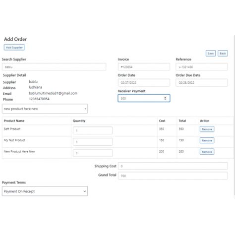 Woocommerce Purchase Order