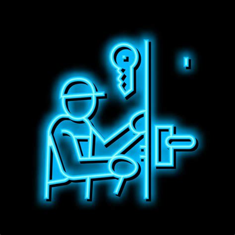 Locksmith Repairing Neon Glow Icon Illustration 20584480 Vector Art At