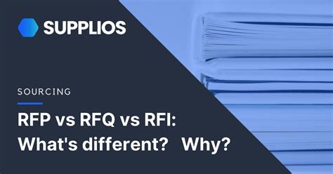 RFP Vs RFQ Vs RFI What Do They Mean And What Is The Difference Supplios