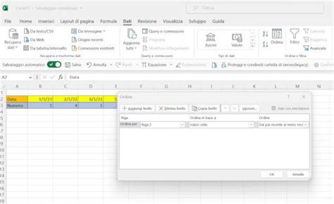 come ordinare per data su excel salvatore aranzulla