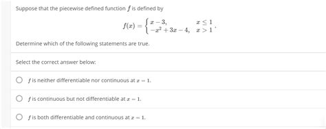 Solved Suppose That The Piecewise Defined Function F Is Chegg