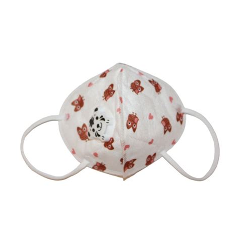 Комплект от 10 броя детски маски за лице Oem с 5 слоя и клапан Индивидуално опаковани Бял със