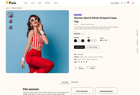 Pixio Shop And Ecommerce Html Template Dexignzone