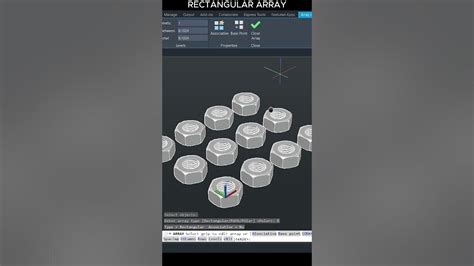 Rectangular Array Autocad 3d Shorts Trending Tutorial Design