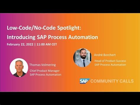 Free Video Low Code No Code Spotlight Introducing Sap Process Automation From Sap Class Central