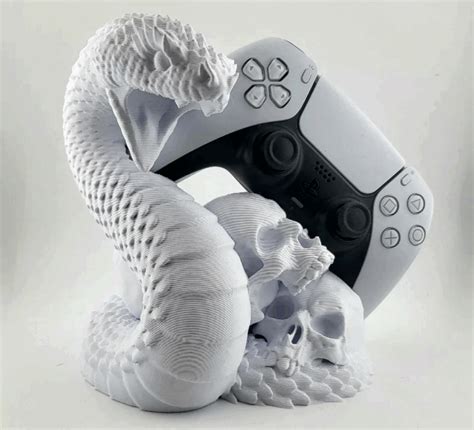 پایه نگهدارنده دسته بازی Ps5 طرح مار و اسکلت پرینت سه بعدی آرسه
