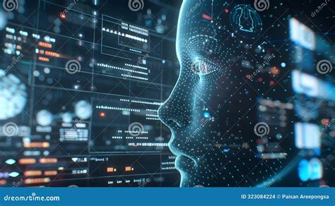 Ai Artificial Intelligence Concept Deep Learning Gui Stock Illustration Illustration Of