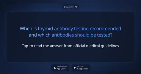 When Is Thyroid Antibody Testing Recommended And Which Antibodies Should Be Tested