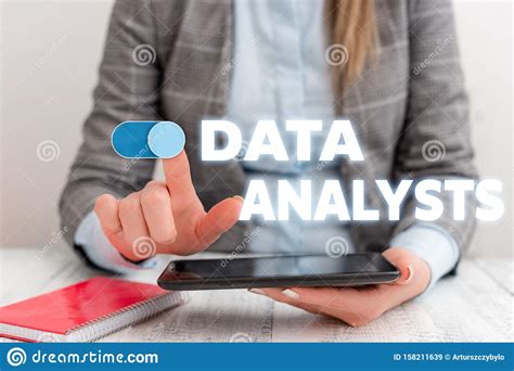 conceptual hand writing showing data analysts business photo