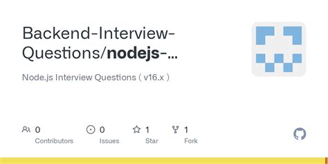 Github Backend Interview Questionsnodejs Interview Questions Node