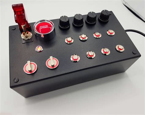 Pc Usb Button Box 29 Functions Back Lit Red Sim Racing Artofit