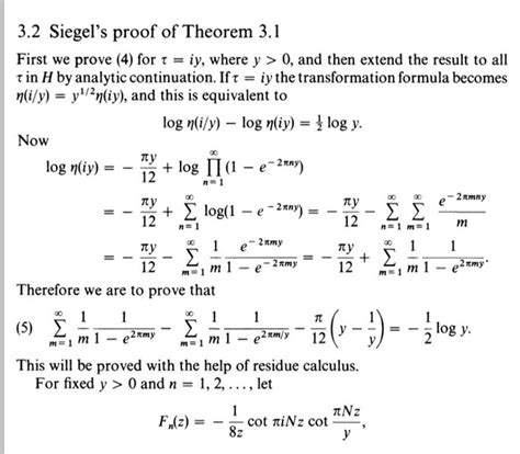 Number Theory Doubt In Proof Of Siegel Of Dedekind Eta Function In Transformation S Frac{1