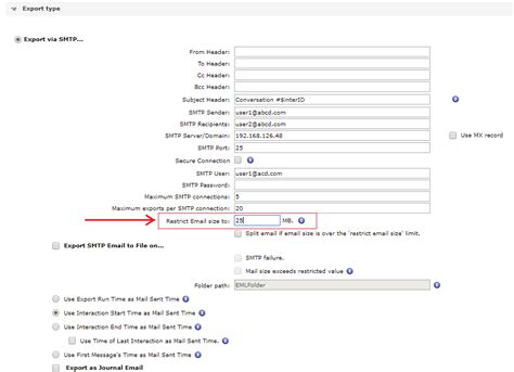 Export Error Smtp Return Code 552 Message Size Exceeds Fixed Maximum