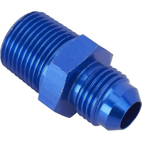 Blue Straight An6 Flare Adapter To 38 Inch Aluminum Pipe Fitting