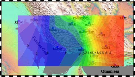 Contour Map Of Azimuth Of Velocity Vectors Related To The Eurasia Plate