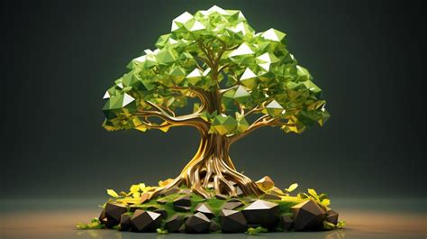 Premium Photo A Tree Made Of Stones And Leaves Is Made By A Tree