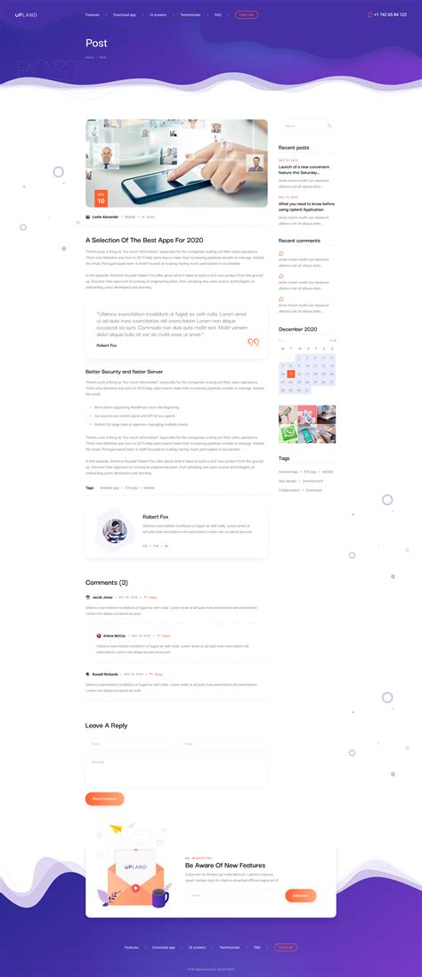 Upland Mobile App Html Template By George Fx Themeforest