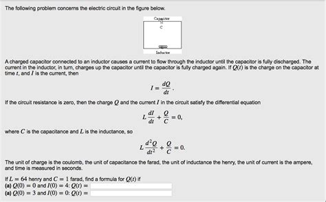 Solved The Following Problem Concerns The Electric Circuit Chegg Com