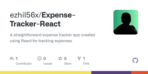 GitHub Ezhil56x Expense Tracker React A Straightforward Expense Tracker App Created Using