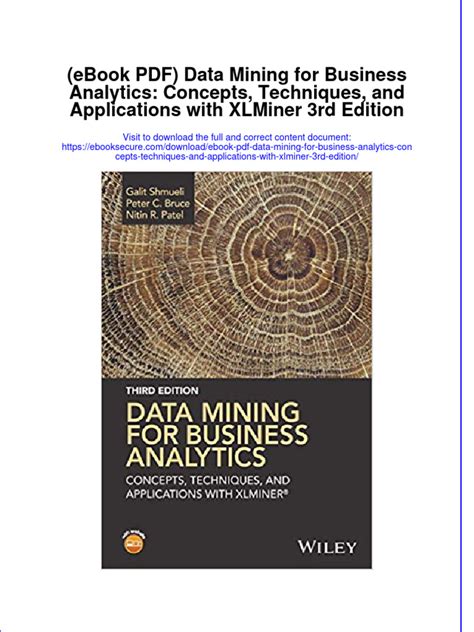 Ebook PDF Data Mining For Business Analytics Concepts Techniques and ...