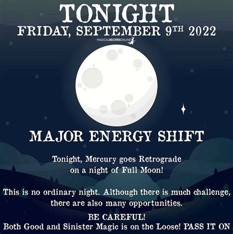 Mercury Goes Retrograde On A Night Of A Full Moon 🌕 Major Energy Shift Pass It On