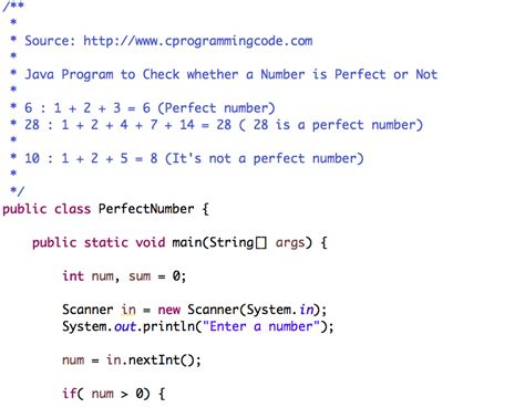 Programming Tutorials Java Program To Check Perfect Number