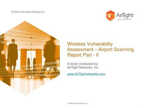 Ppt Wireless Vulnerability Assessment Airport Scanning Report Part Ii Powerpoint