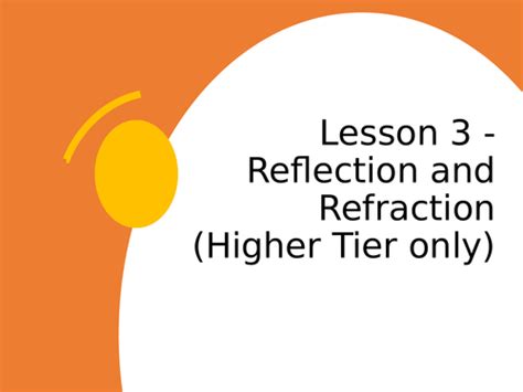 Aqa Gcse Physics 9 1 P12 3 Reflection And Refraction Full Lesson Teaching Resources