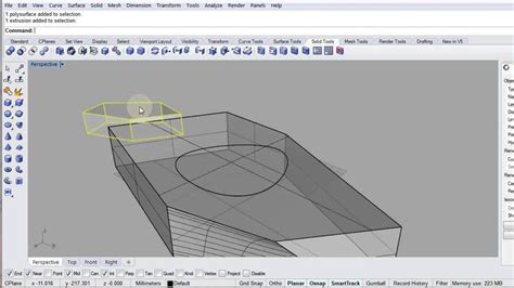 Rhino Tutorial Move Edges And Faces Of A Solid Rhino Tutorial Tutorial Rhino