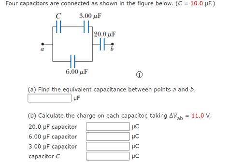 Solved Four Capacitors Are Connected As Shown In The Figure