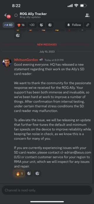 Rog Ally Sd Card Not Working Or Recognized Issue Acknowledged