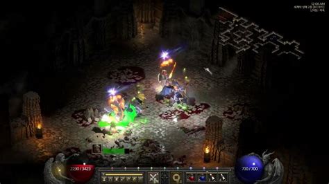[디아블로2 레저렉션]2 5패치 용드림vs용딘 오라딜만 비교 풀방 성채 Youtube