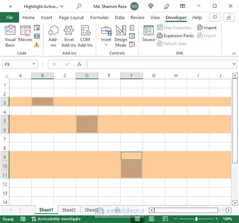 How To Highlight An Active Row In Excel Vba 2 Examples